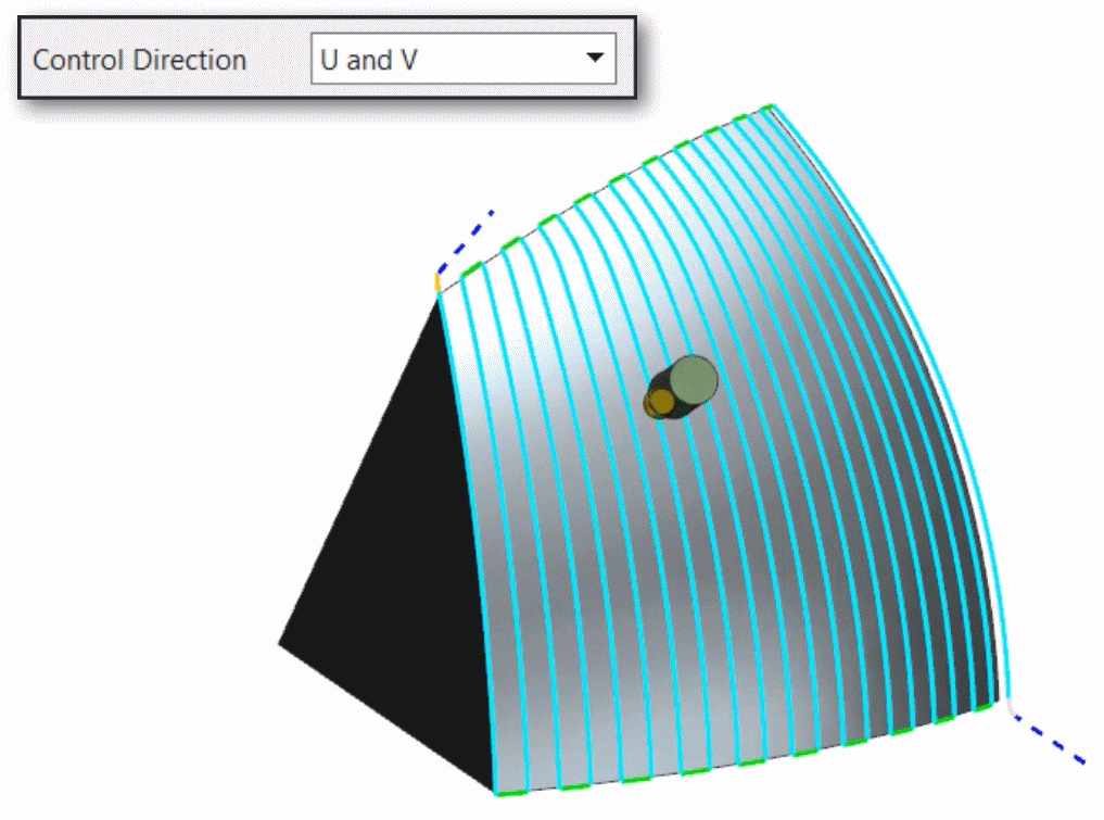 5-axis Guiding Curves Tool Axis Interpolation