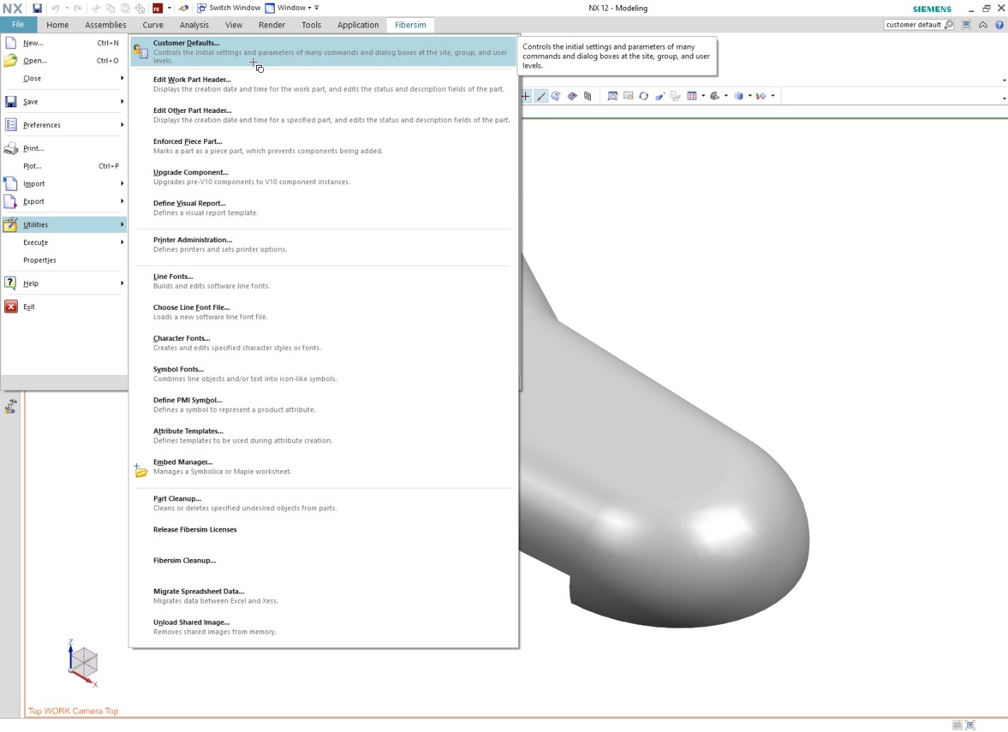 Direct Fibersim-to-NX Laminate Composites Interface