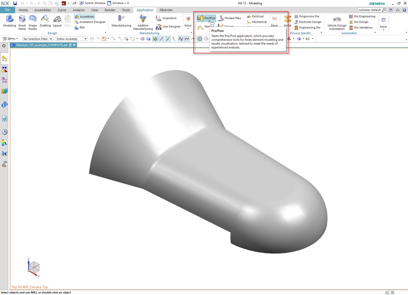 Direct Fibersim-to-NX Laminate Composites Interface