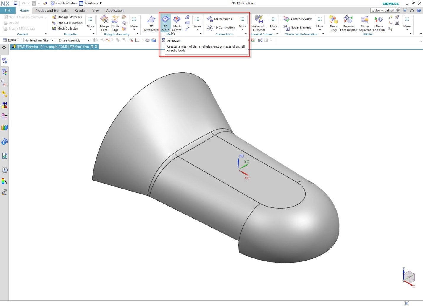 Direct Fibersim-to-NX Laminate Composites Interface