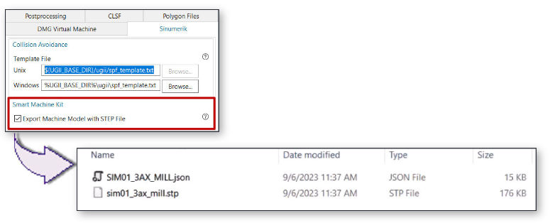 Export Machine Model with STEP File
