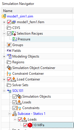CAE Templates with Selection Recipe to automatize the fem and the sim files