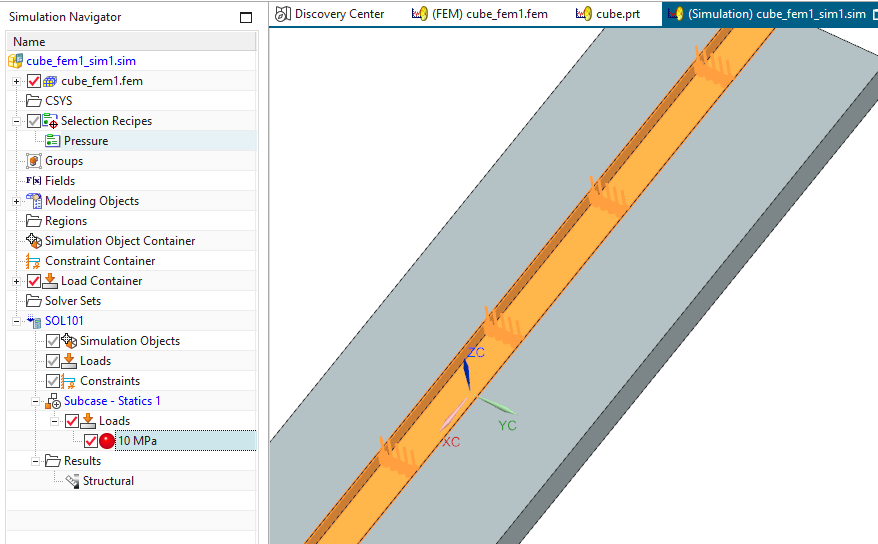 CAE Templates with Selection Recipe to automatize the fem and the sim files
