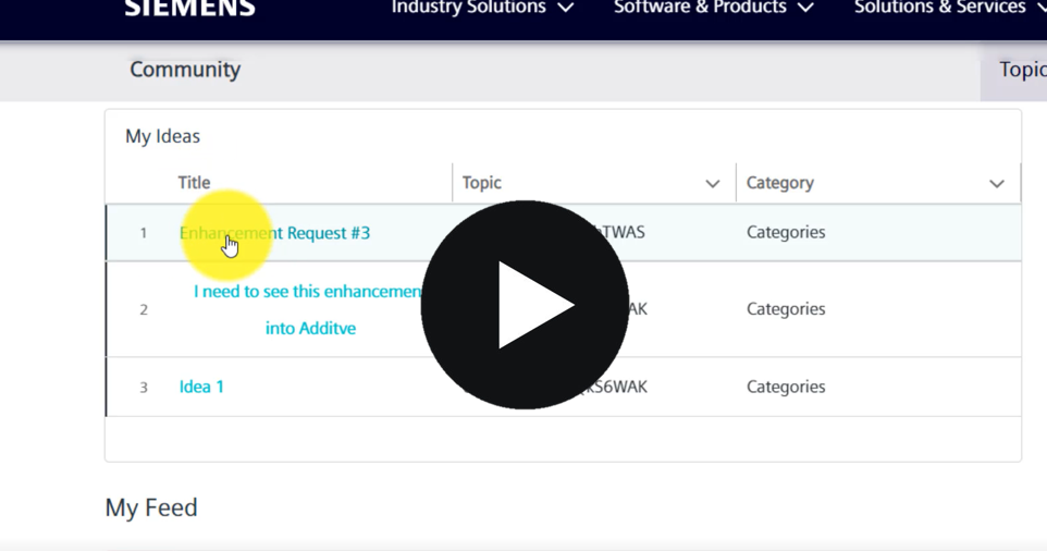New to Community: "My Ideas"
