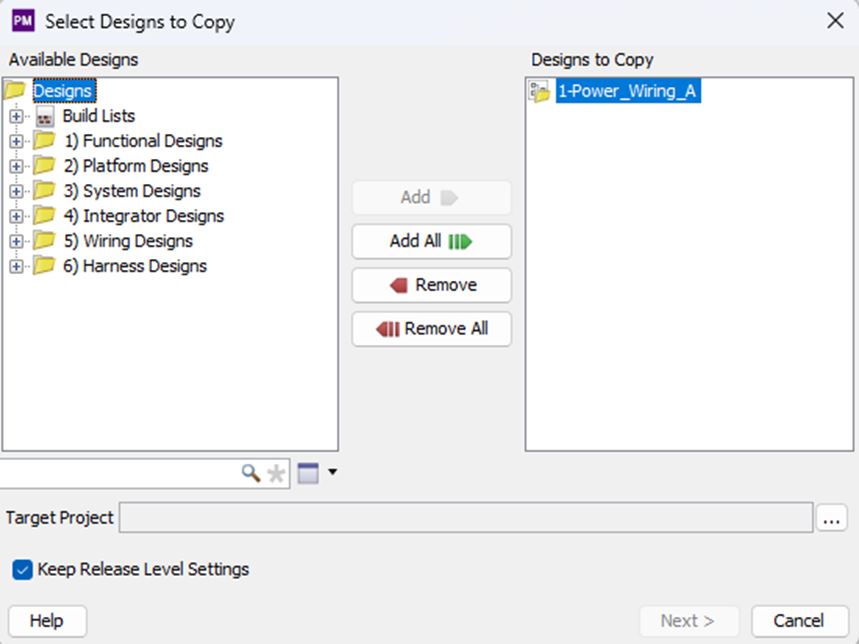 Behavior of “Copy Advanced“ when using “Keep Release Level Settings ...
