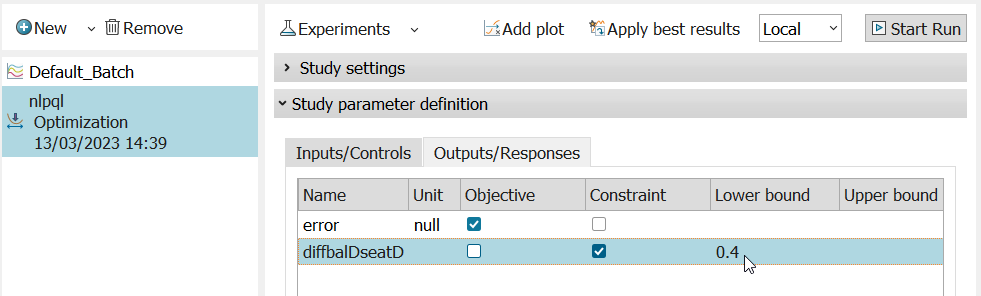 How to modify properties of Input and Output Study Parameters using Amesim Design Exploration API