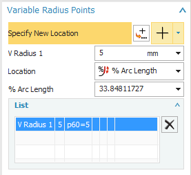 Enhanced Variable Radius Edge Blends Through Points