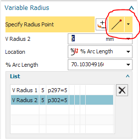 Enhanced Variable Radius Edge Blends Through Points