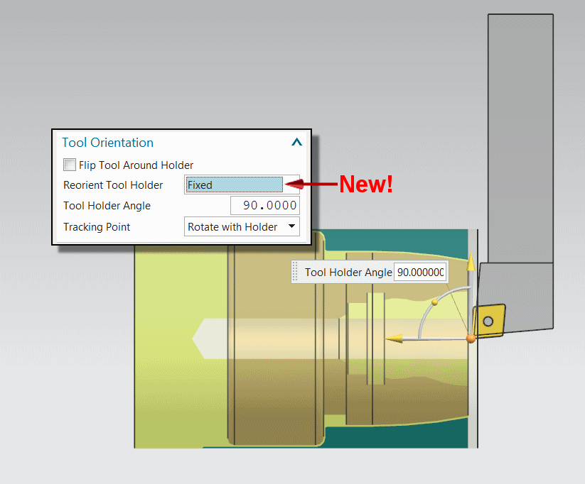 Turning Tool Orientation Display