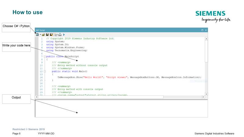 Session 5 Tecnomatix .NET API General Training- .Net Script Viewer