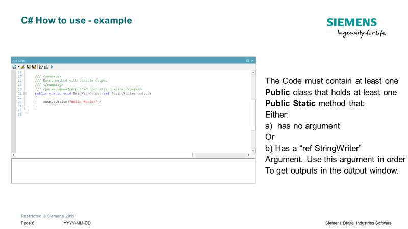 Session 5 Tecnomatix .NET API General Training- .Net Script Viewer