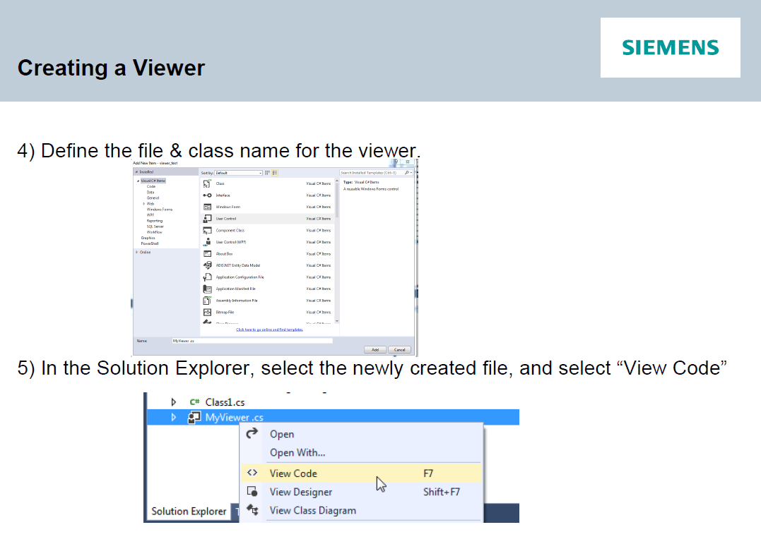 Tecnomatix .NET API General Training- session 4: How to create your own Viewer