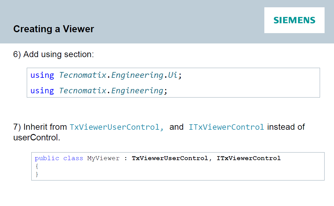 Tecnomatix .NET API General Training- session 4: How to create your own Viewer
