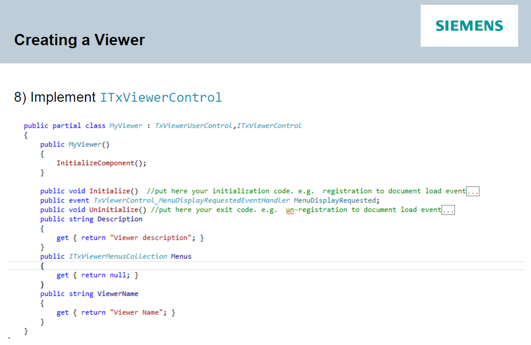 Tecnomatix .NET API General Training- session 4: How to create your own Viewer