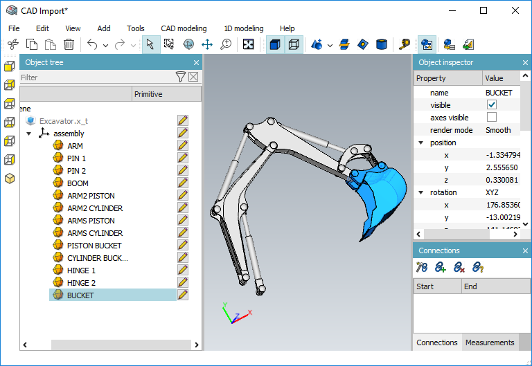 Tighten up 3D CAD model and simulation system