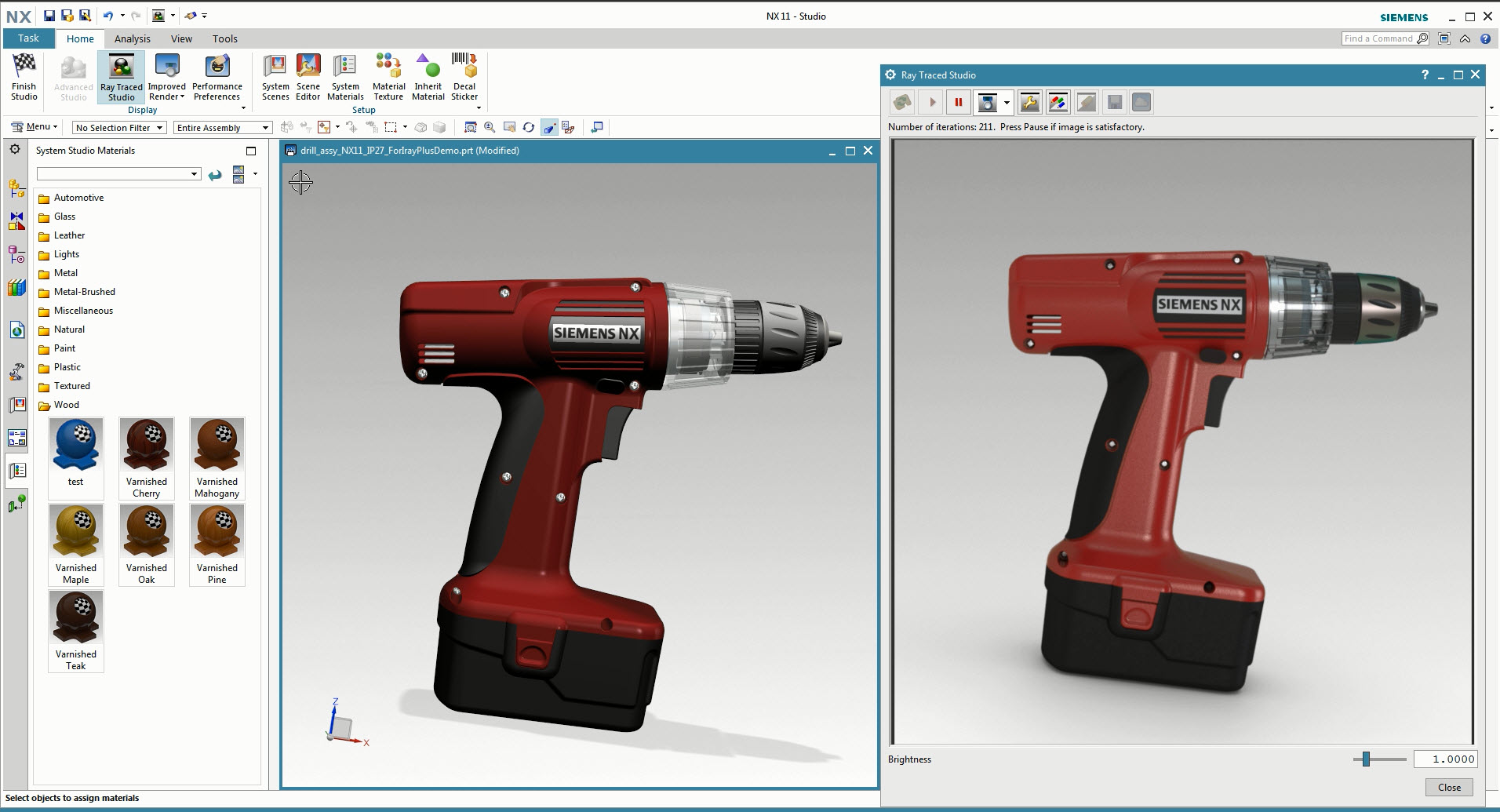 NX 11 Rendering - Iray+ Material Operations