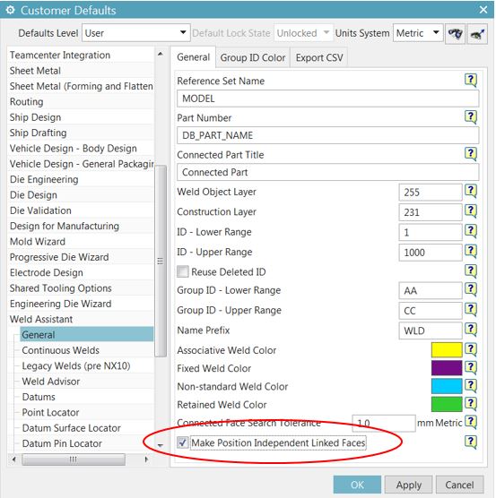 Weld Assistant – Position Independent Link support