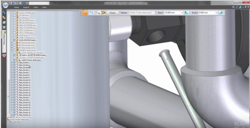 Pipe and Tube Routing - Piping Design in Solid Edge