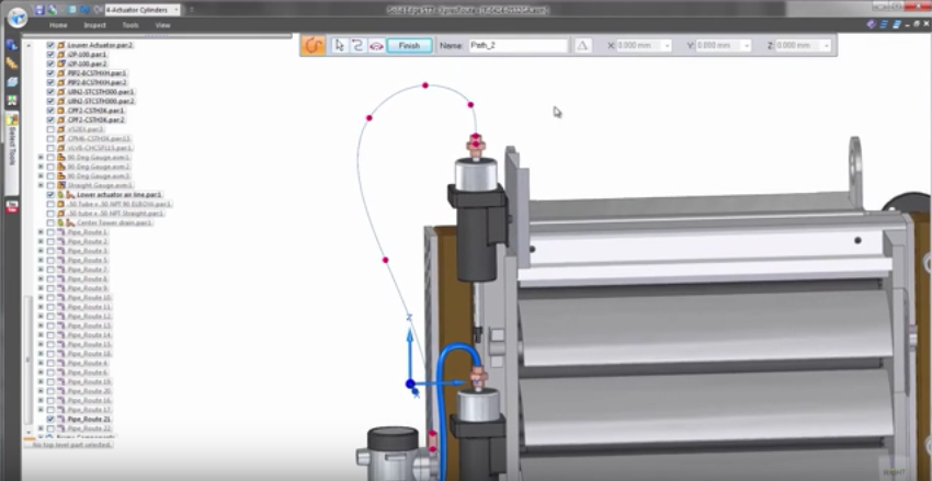 Pipe and Tube Routing - Piping Design in Solid Edge