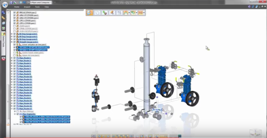 Pipe and Tube Routing - Piping Design in Solid Edge