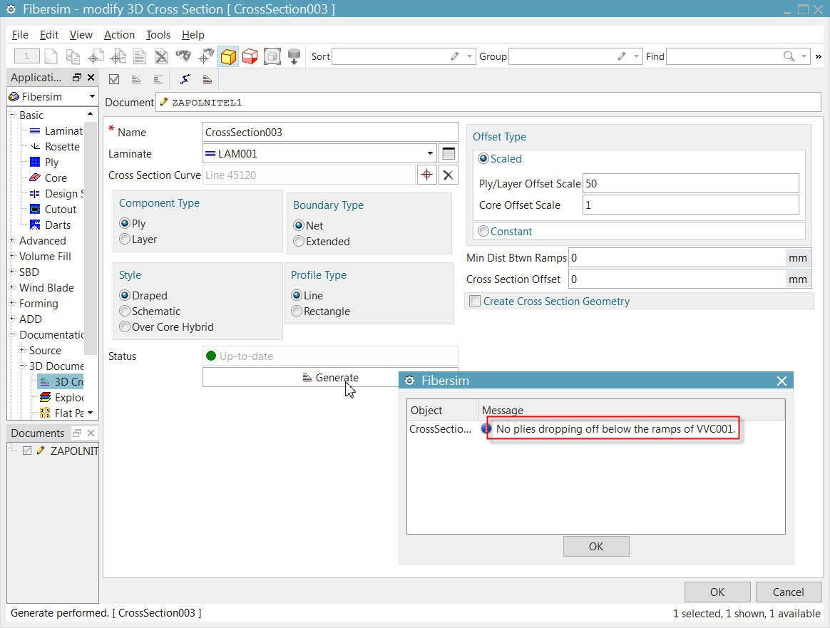 Error Message: No Plies Dropping Off Below the Ramps of VVC###
