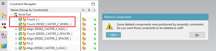 Assembly Constraint Cleanup in NX with Constraint Navigator