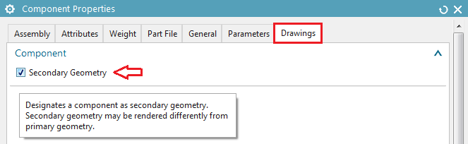 NX 11 Drafting - Secondary Geometry Representations
