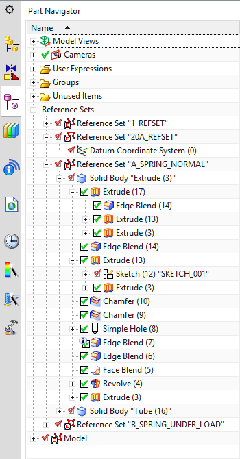 Reference Sets Enhancements in NX 11.0.1