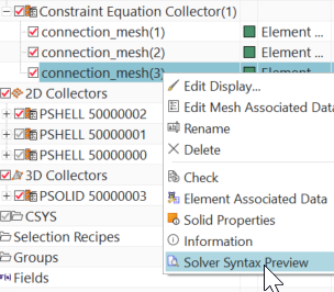 Create MPC Equations in Simcenter 3D