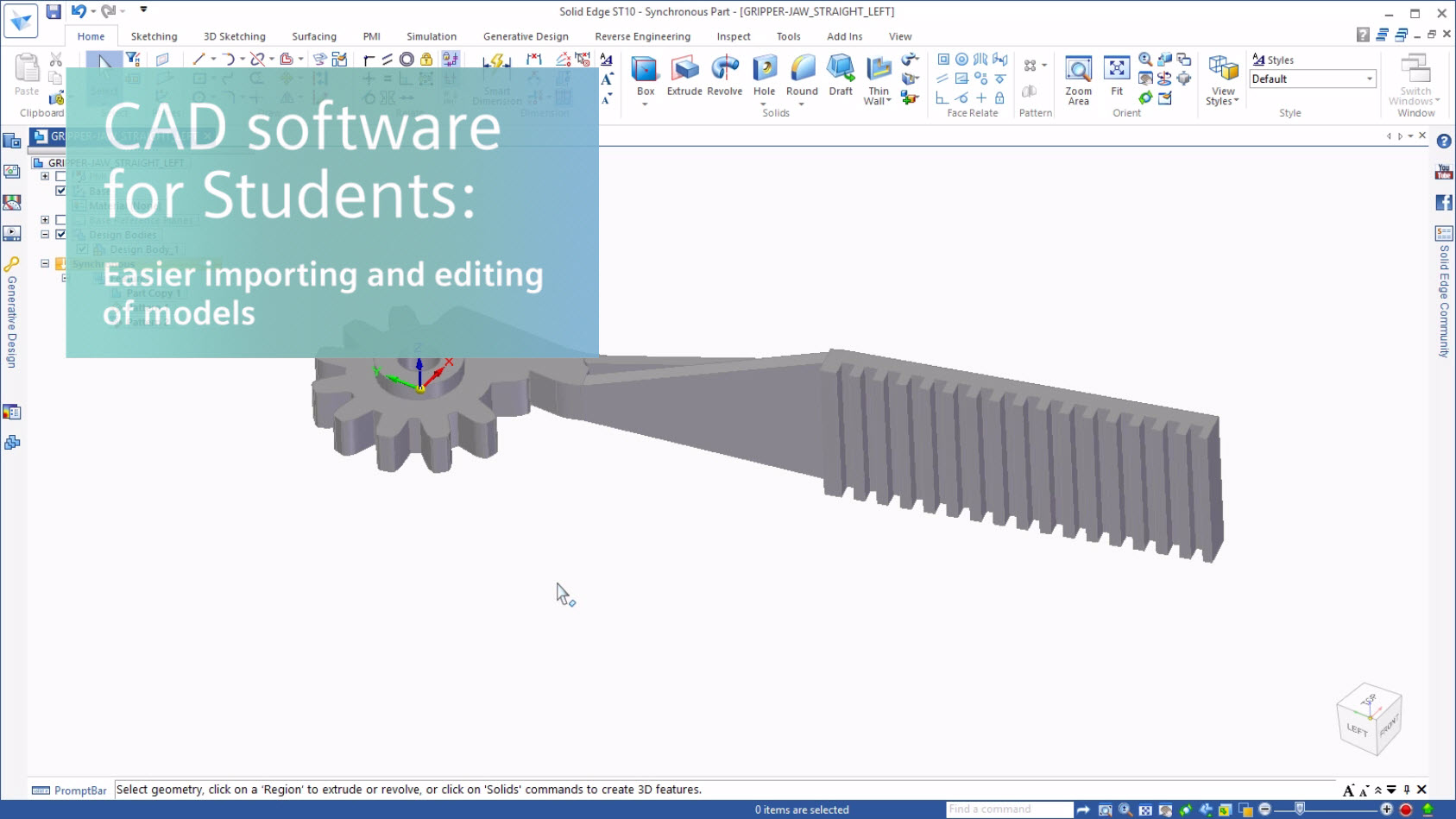 CAD Software for Students: Easier Importing and Editing of Models