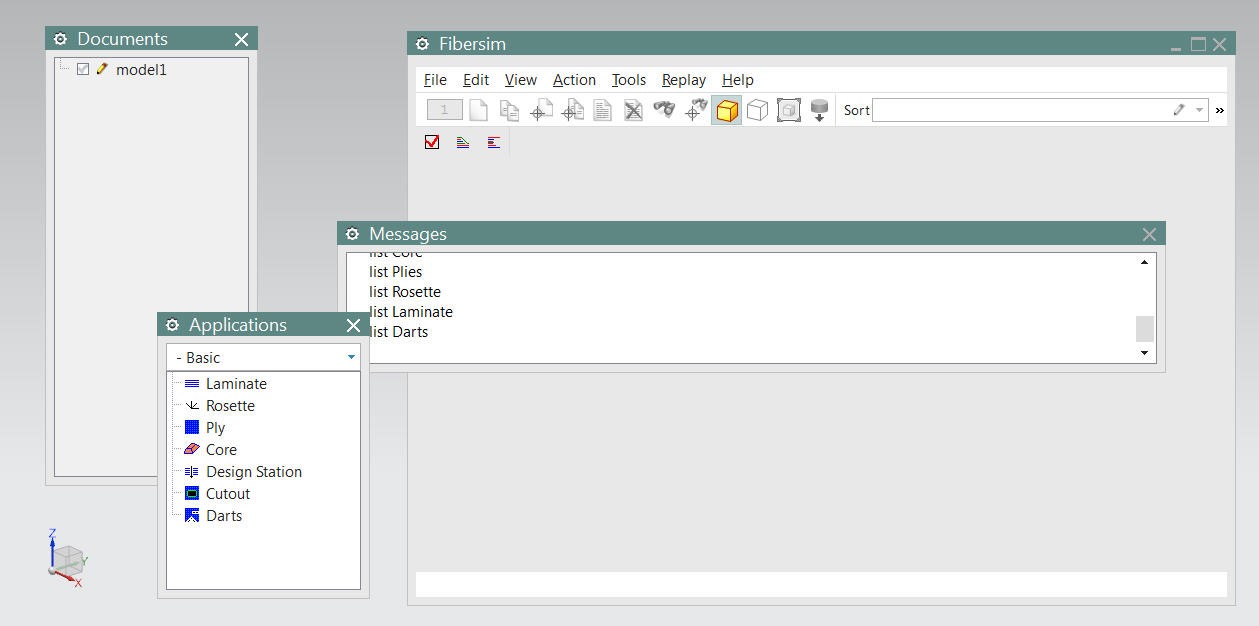 The Fibersim User Interface: Frame Layout Options