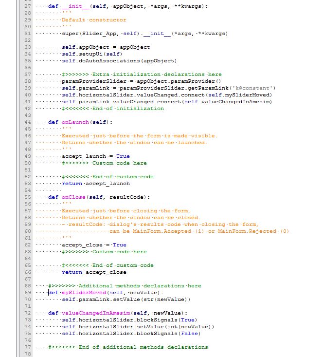 How to use a slider to change the parameter value with the app designer