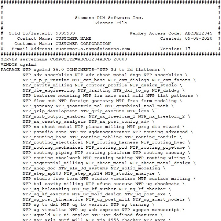 Combining Fibersim licenses with existing Siemens DISW license files