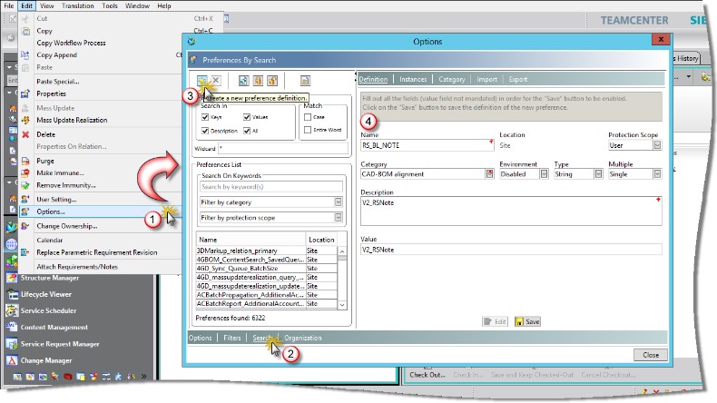 The Teamcenter BOM Line Specification