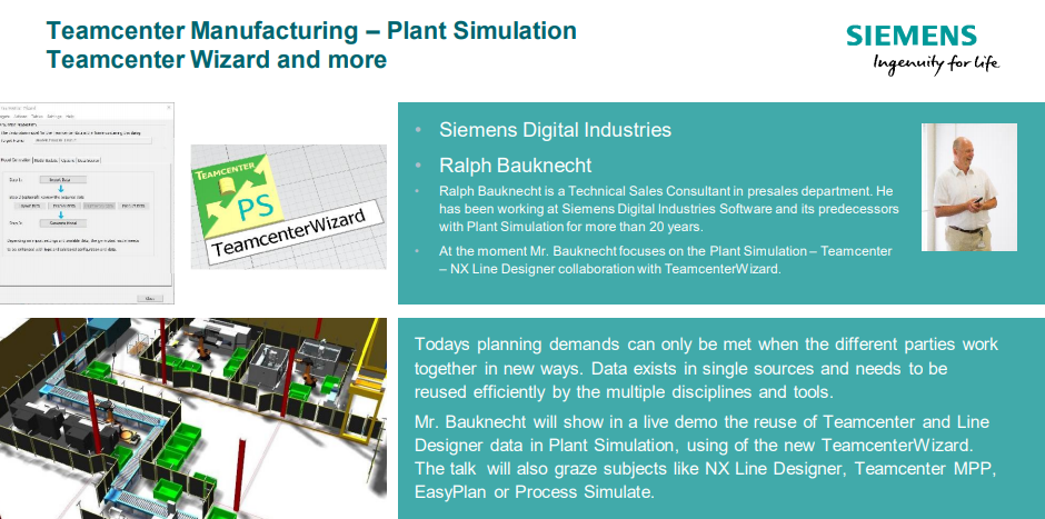 Presentation: Teamcenter Manufacturing – Plant Simulation - Teamcenter ...