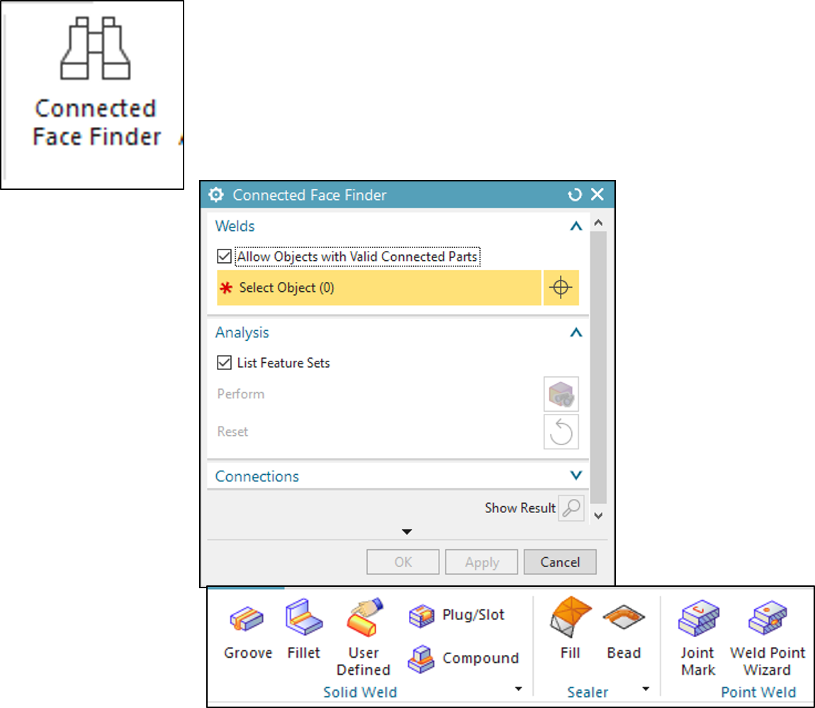 Joining: Connected Face Finder in Weld Assistant