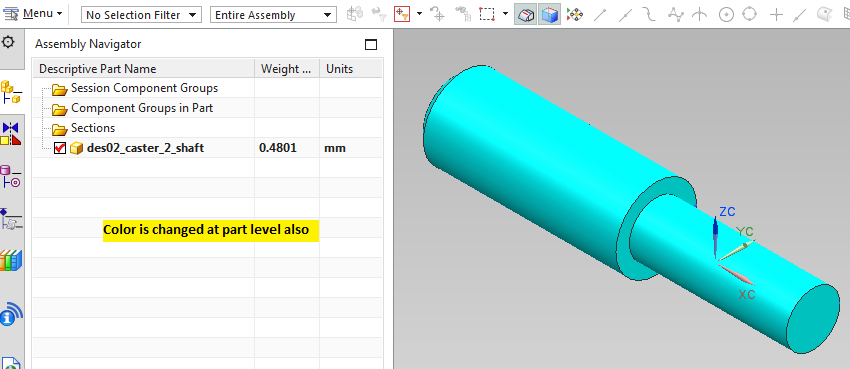 Change Part Colors Using Edit Object Display