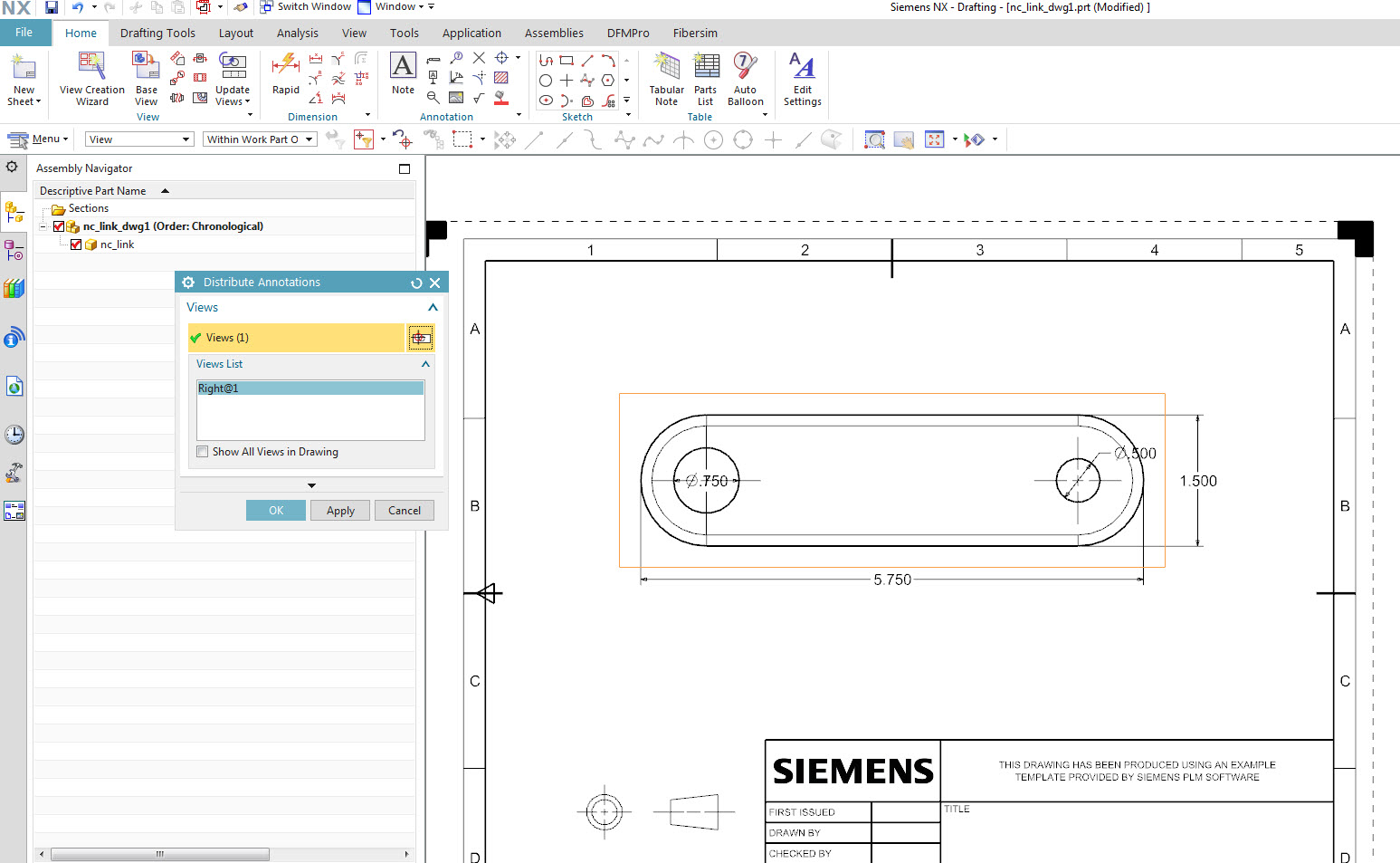 Automatic Dimensions and Placement in NX Drafting