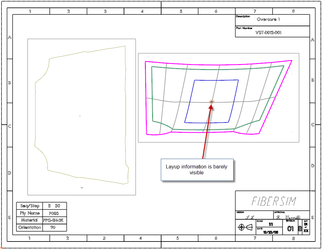 Modifying the Size of Ply Book Layup Information and Rosette Geometry
