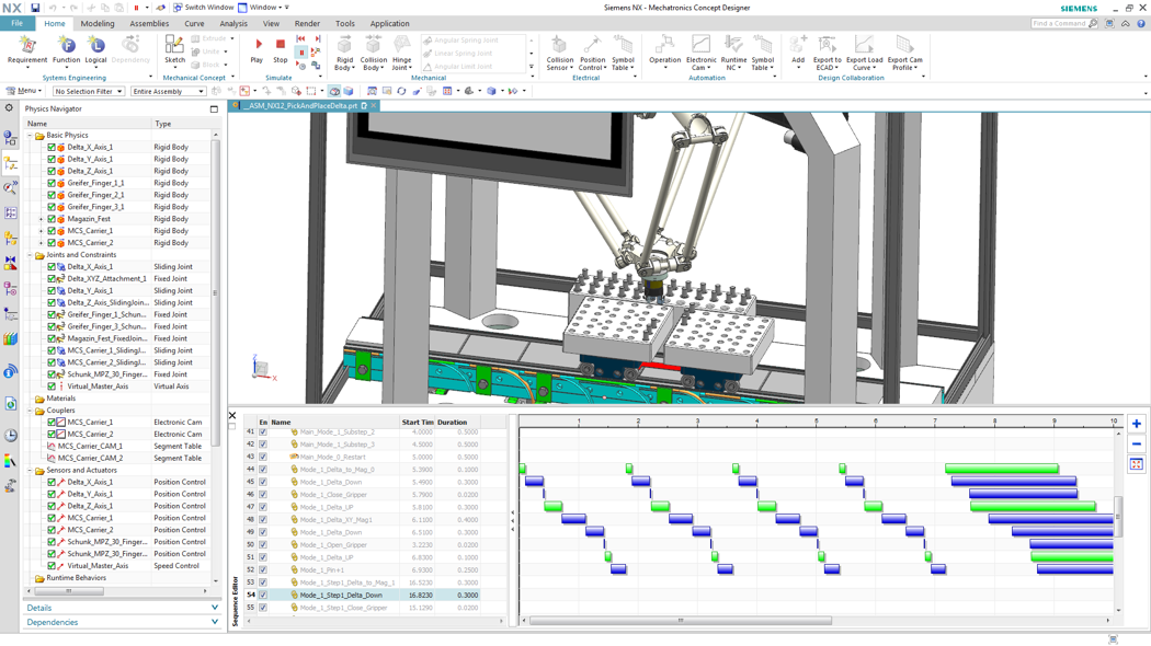 Mechatronics Concept Designer - Timeline UI