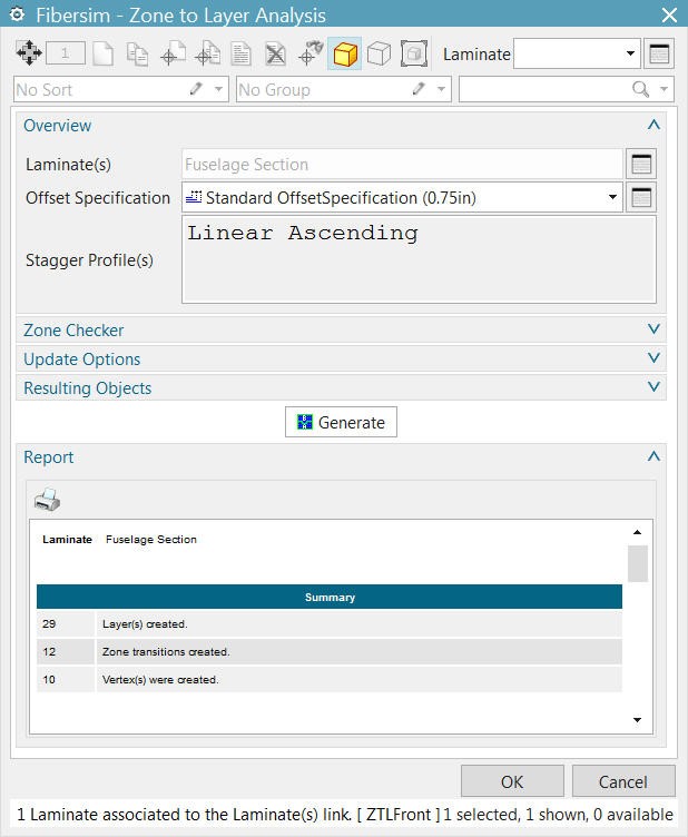 Fibersim 16: Layer Unique Step Values within a Zone Group