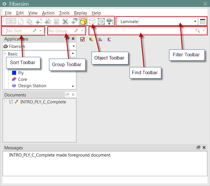 Using the Configurable Toolbar in Fibersim 16