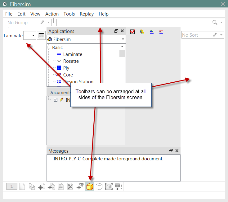 Using the Configurable Toolbar in Fibersim 16