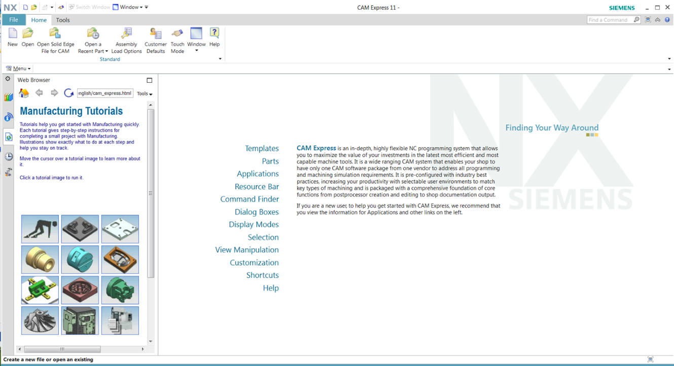 How to start the NX CAM trial version software on your machine