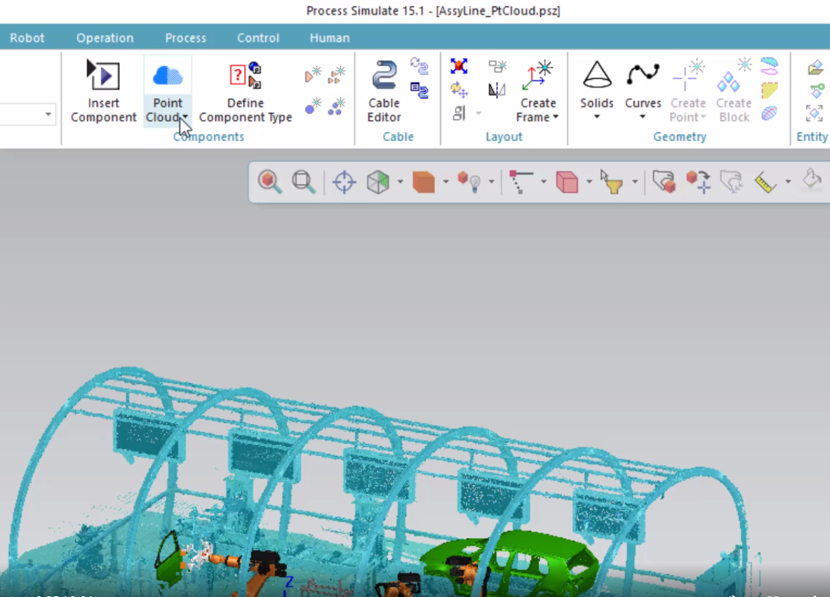 Point Cloud Basics and Point Cloud Layers with Process Simulate