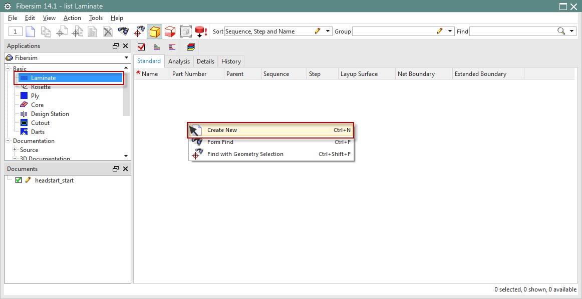 Fibersim 101: (2 of 14) Laminates