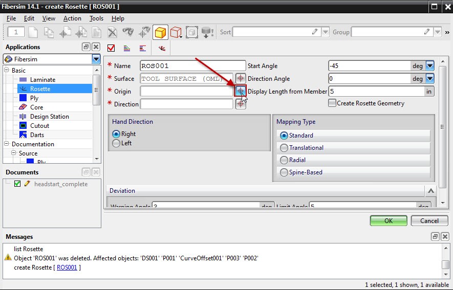 Fibersim 101: (3 of 14) Rosettes