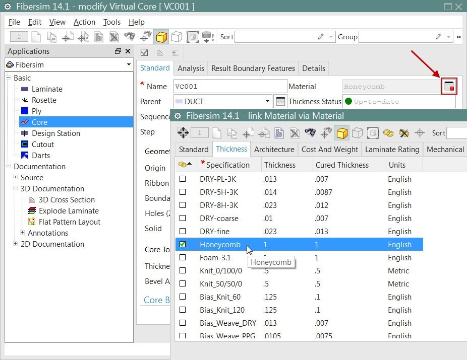 Fibersim 101: (5 of 14) Core