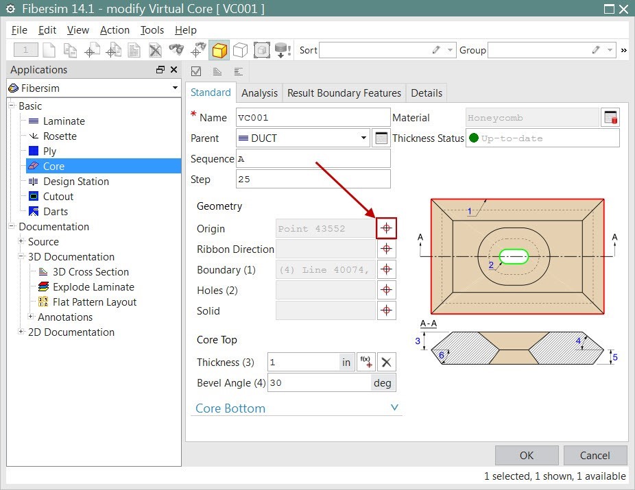 Fibersim 101: (5 of 14) Core