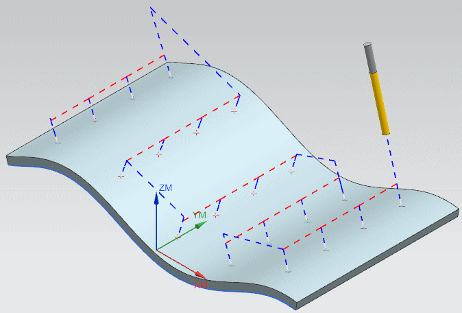 Drilling Holes Normal to the Face of a Contoured Surface